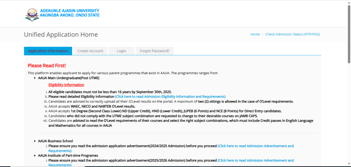 AAUA POST UTME Form 2025/2026 is Out | Apply Now - MyEduPlug